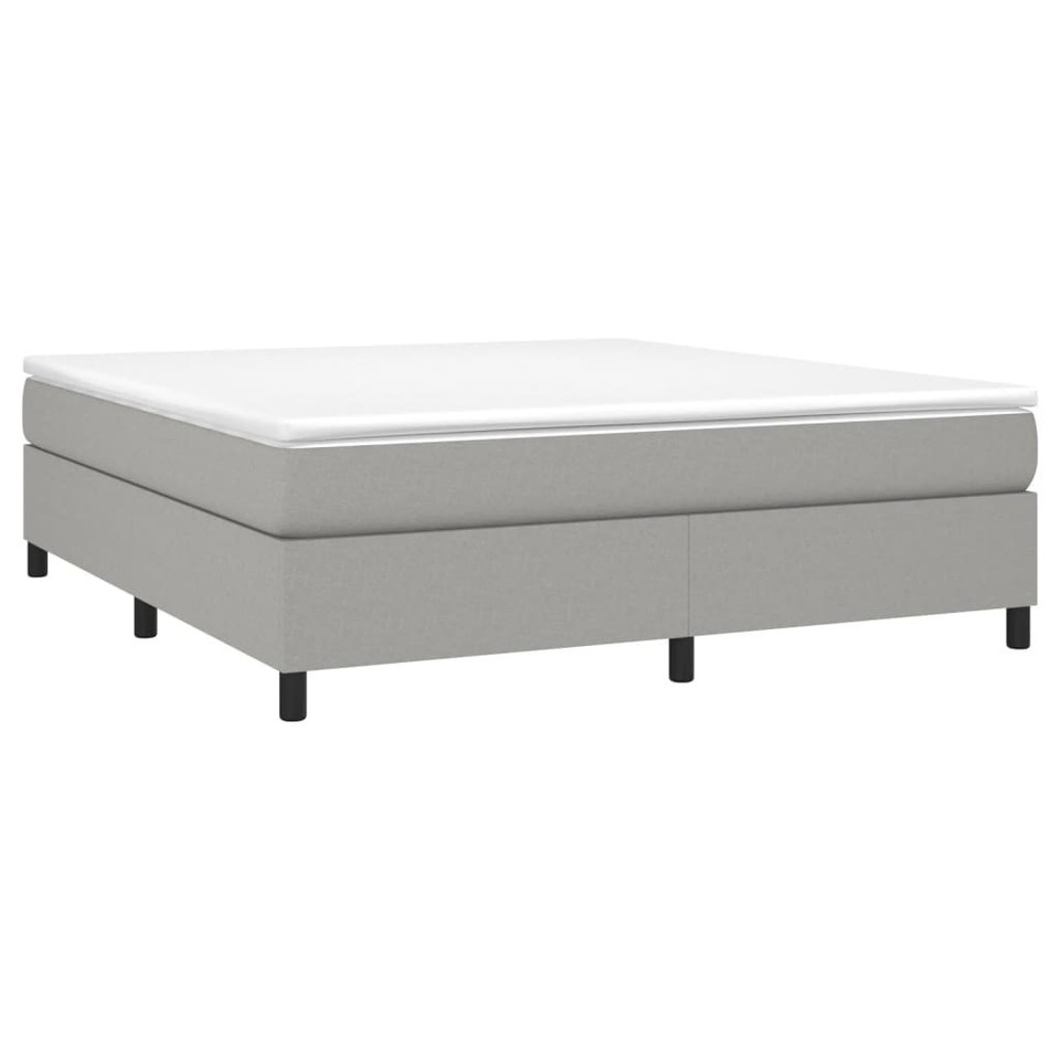 Bed Frame Box Spring Platform Bed Base Frame Mattress Foundation Fabric ...