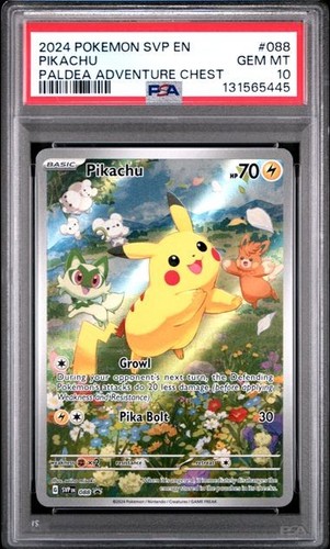 POKEMON SVP EN-SV BLACK STAR PROMO #088 PIKACHU PALDEA ADVENTURE CHEST ...