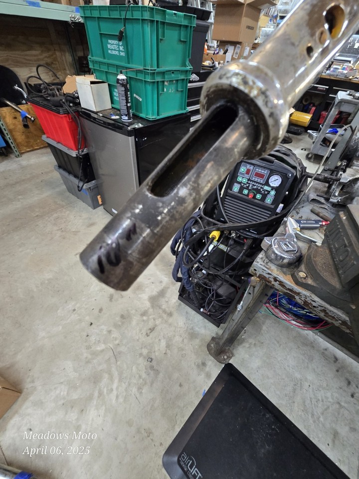 Old heavy split bars " 2 piece " left hand throttle or advance for ...