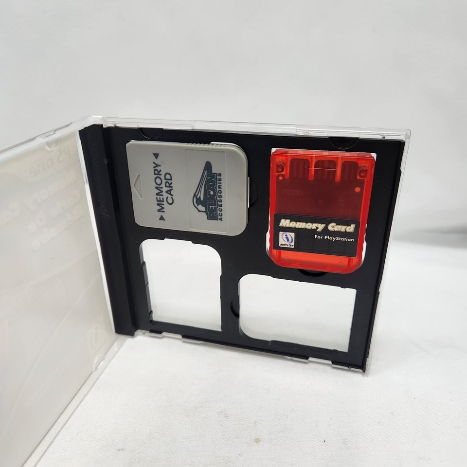 Sony PlayStation One PS1 Memory Cards 1 Pelican 1 InterRef With CD Case ...