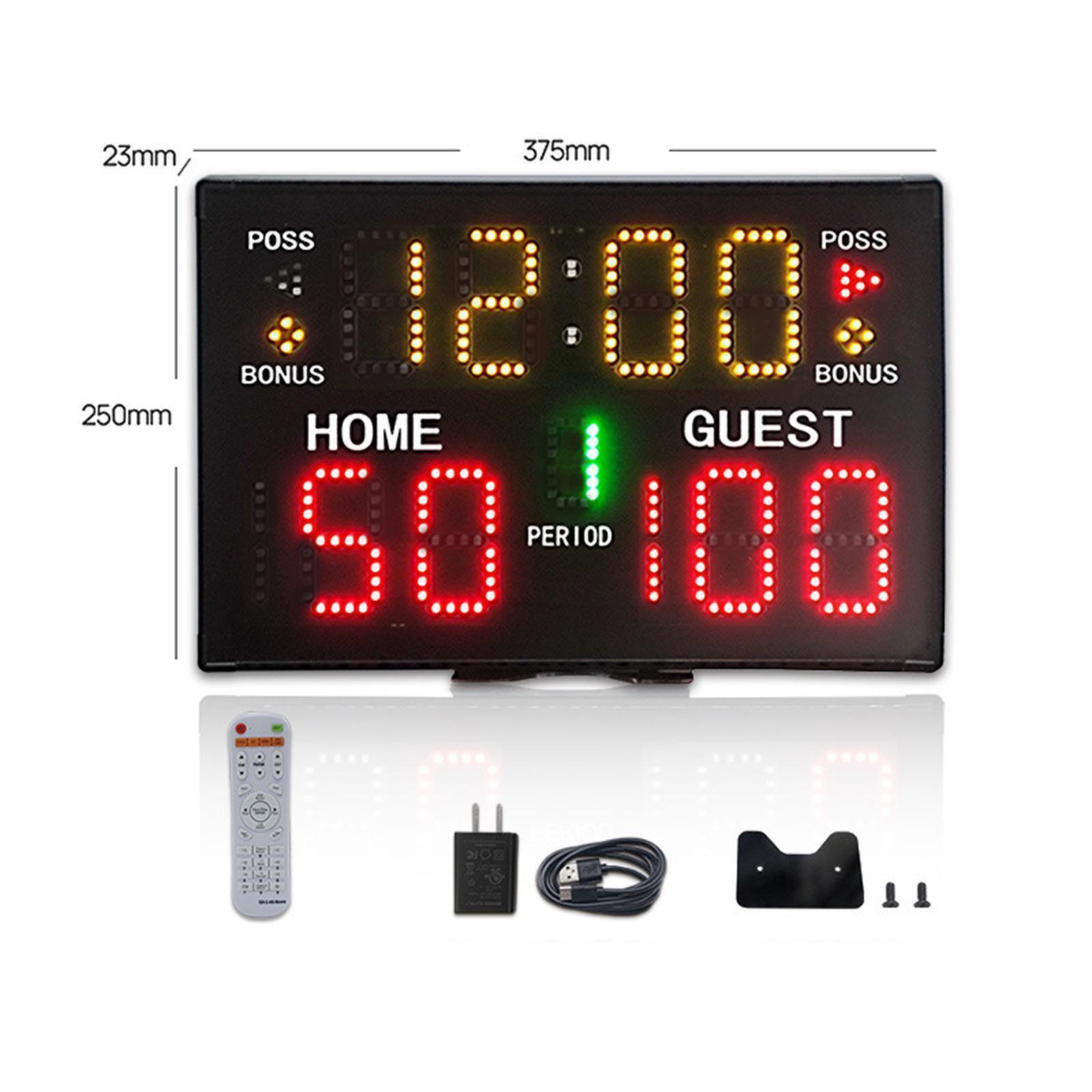 Portable Tabletop Digital Scoreboard w/ Remote for Basketball ...