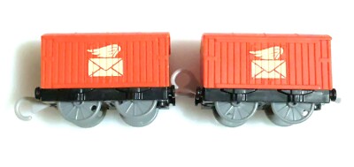 Thomas the Train Trackmaster Pair of Mail Cars Orange | eBay