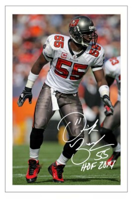DERRICK BROOKS Signed Autograph PHOTO Fan Gift Print TAMPA BAY ...