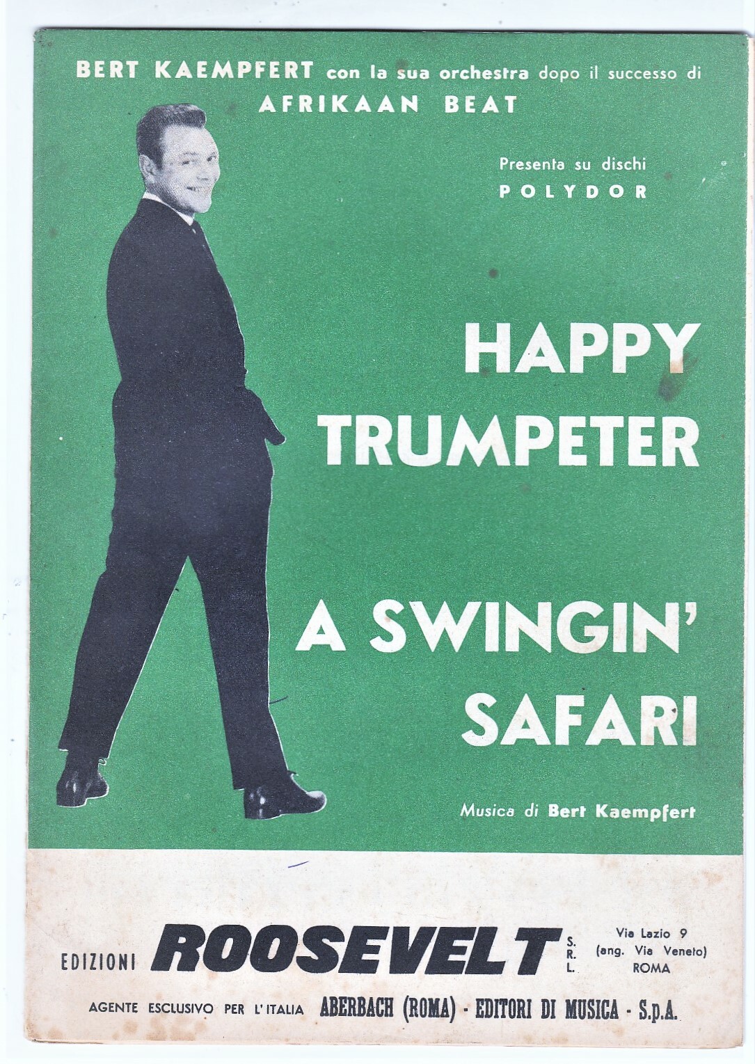 Spartito BERT KAEMPFERT Happy trumpeter - A swingin' Safari - 1962 ...