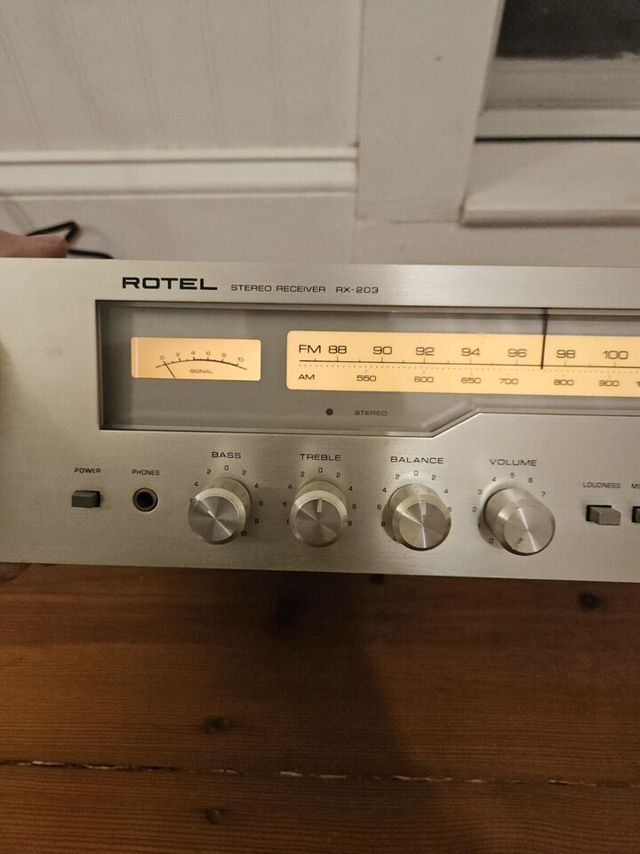 Vintage 1970s Rotel Rx-203 Rx 203 Receiver Silver Face Walnut - Tested ...