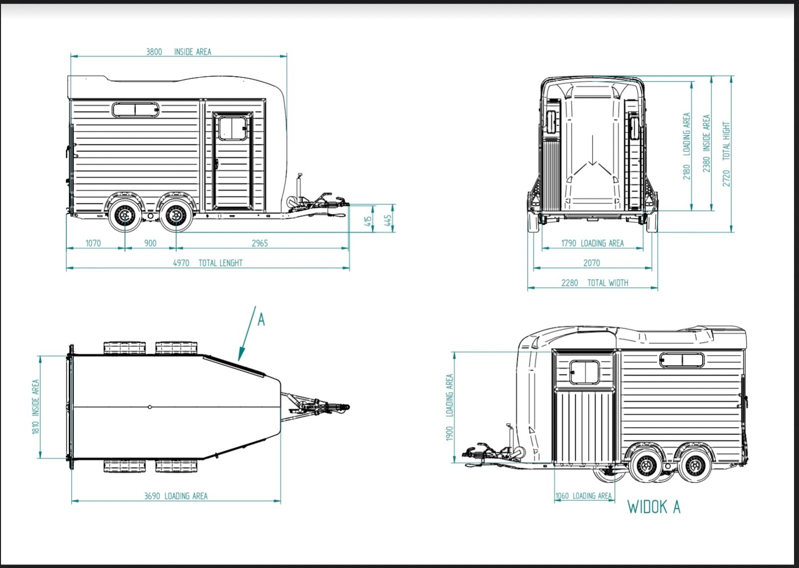 Cheval Liberte Touring Country XL Double Horse Trailer +Tack + Alloys ...