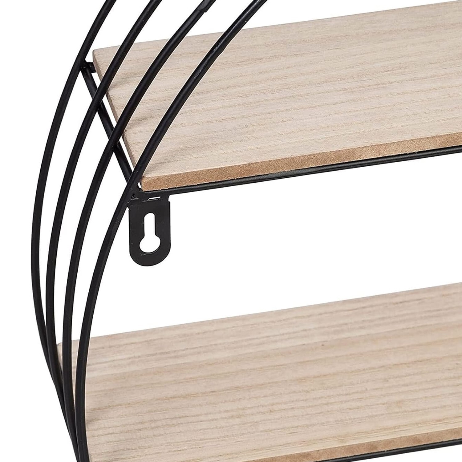 Round Multi Section Shelf Metal Wire Wall Mounted Floating Shelves ...