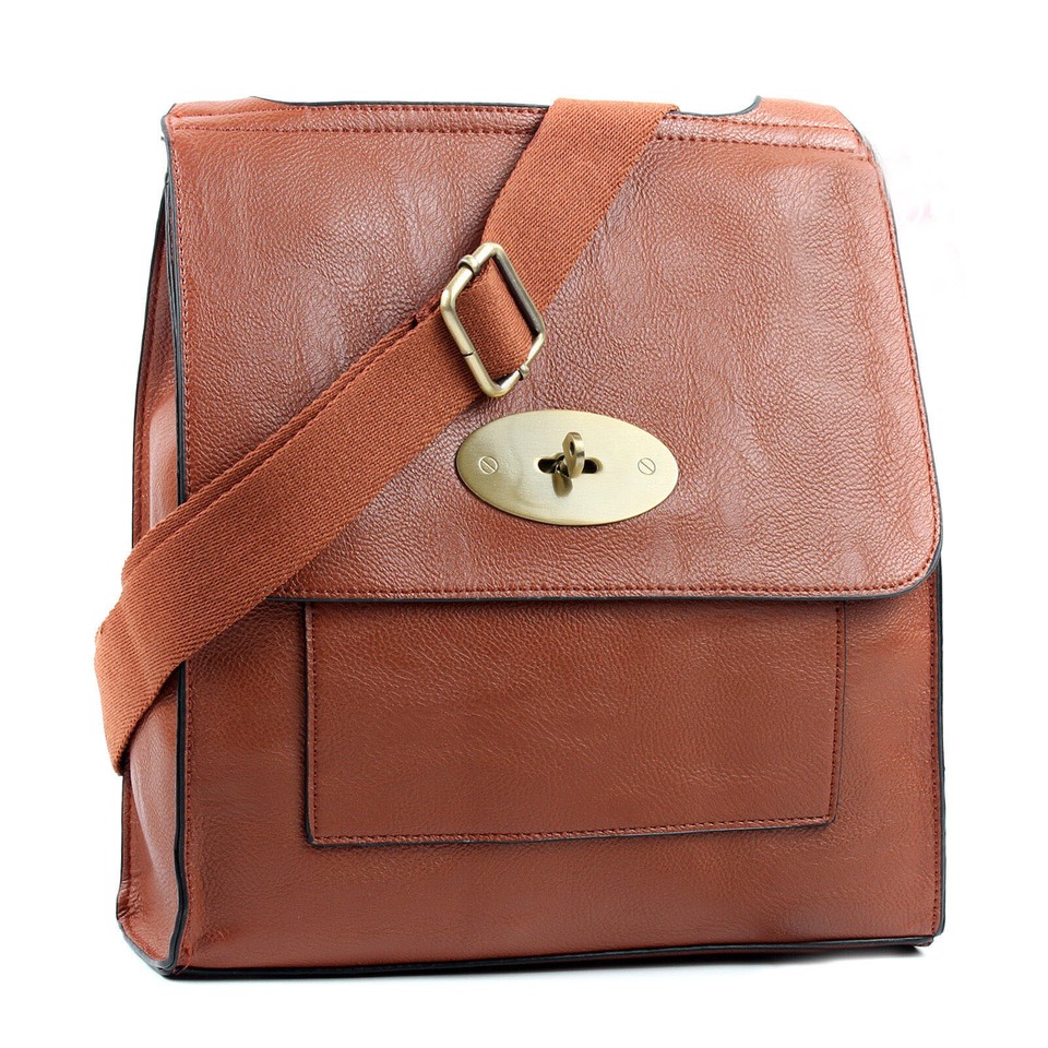 Womens Fashion Casual Shoulder Bags Crossbody Bag Twist Lock Messenger ...