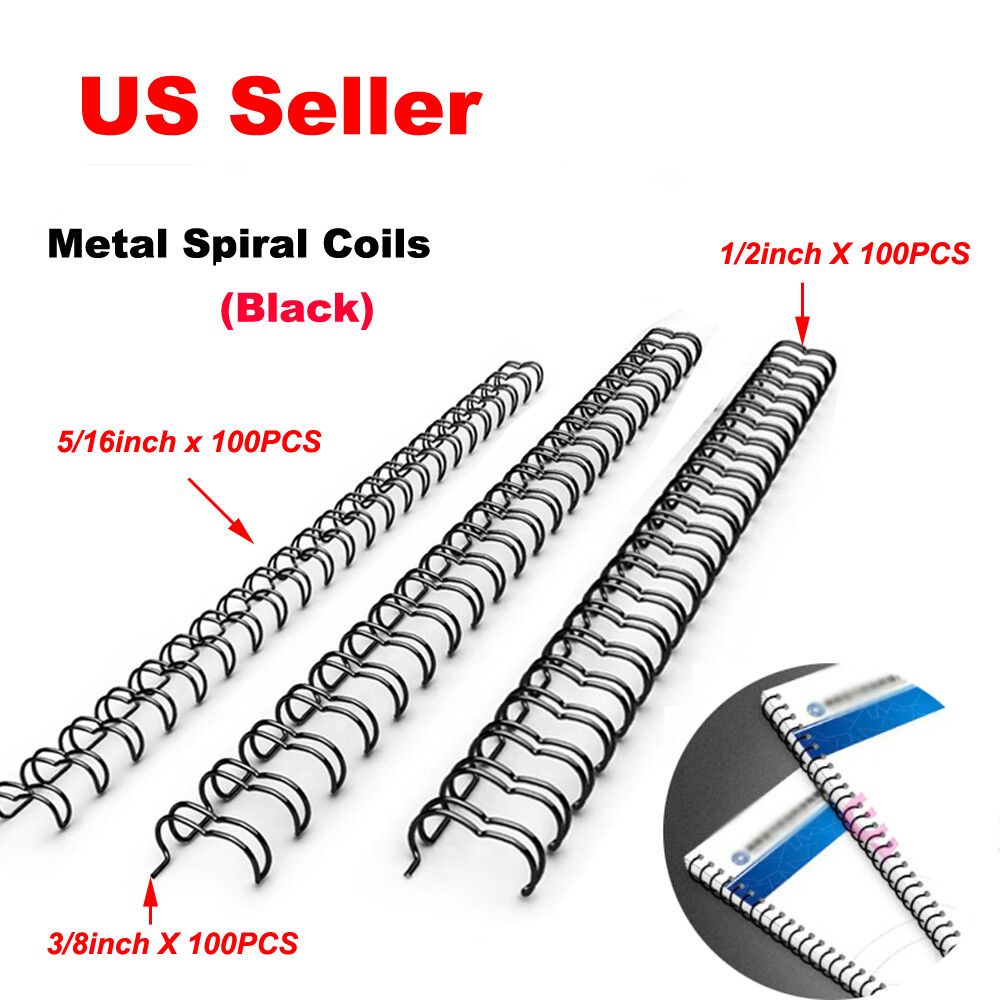 300 sheet 1/2 3/8 5/16 Inch Metal Spiral Coils Punching Binding ...