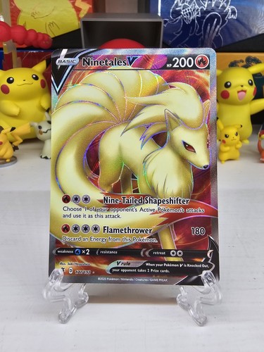 Ninetales V 177/192 | Rebel Clash Rare Full Art Pokémon Card | Near ...