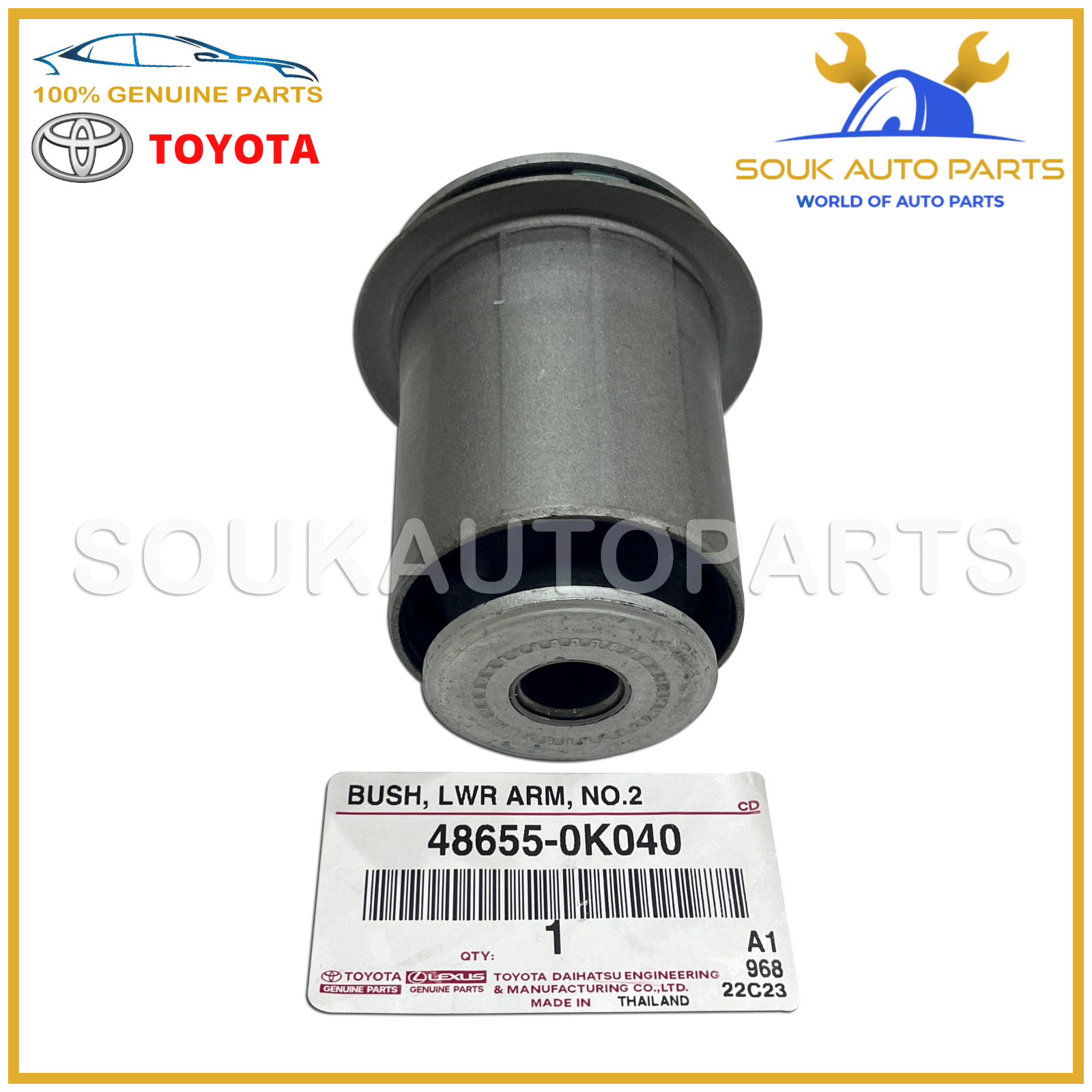 48655-0K040 Genuine Toyota BUSH, FRONT LOWER ARM, NO.2, RH/LH ...