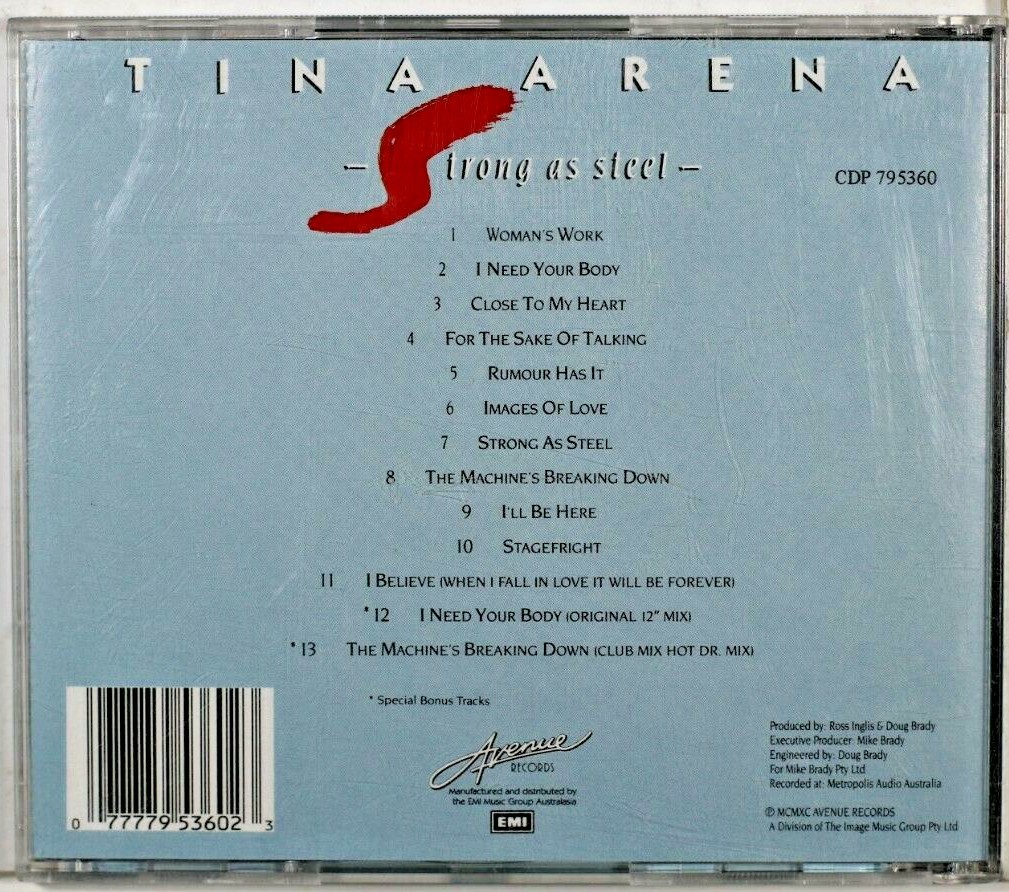 Tina Arena – Strong As Steel - CD Sent Tracked | eBay