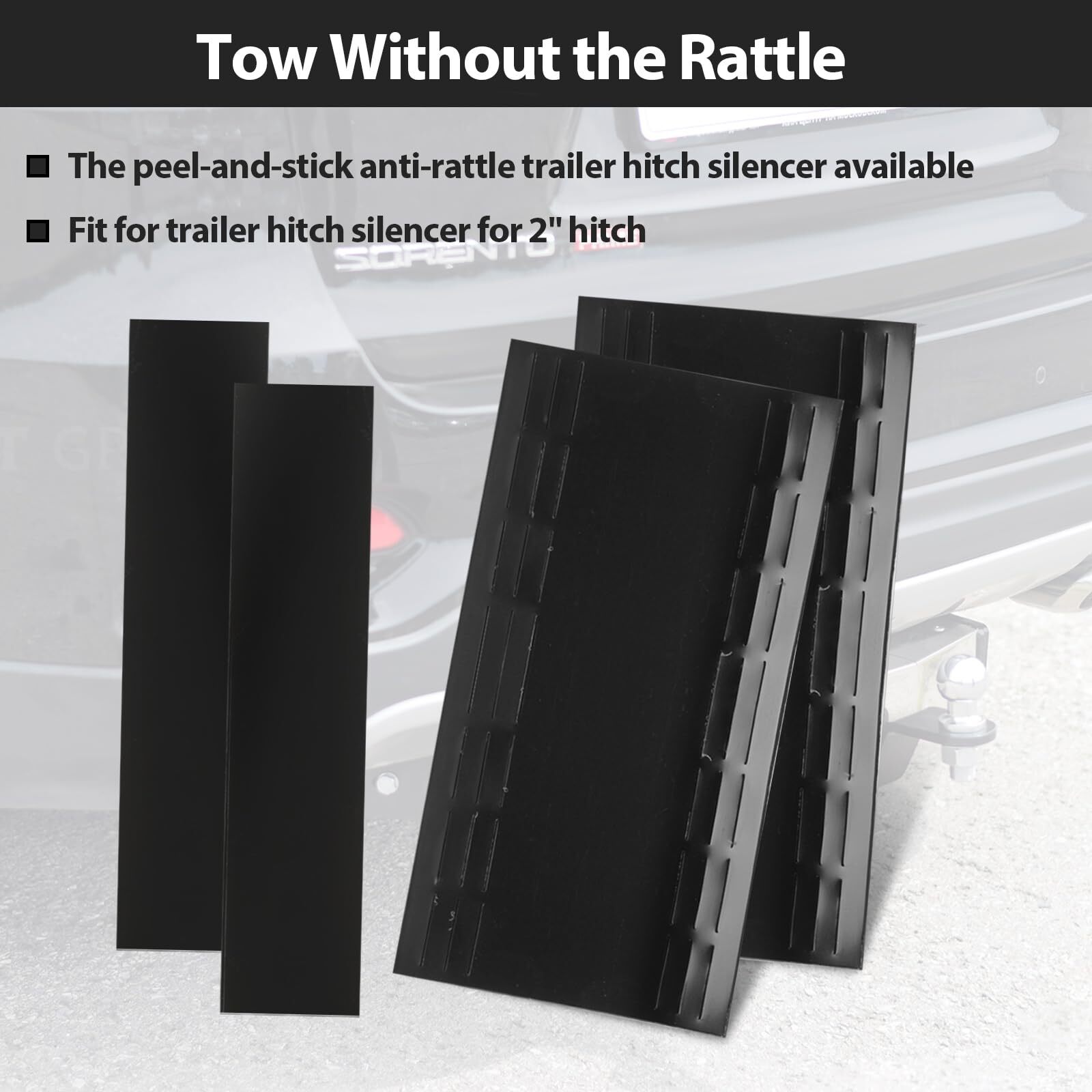 Trailer Hitch Antirattle Hitch Silencer For 2" Hitches Eliminates Hitch ...