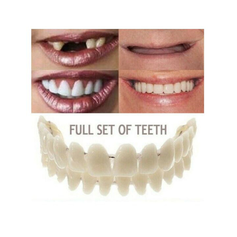 DIY Denture Kit Full Set Dental Upper Lower False Teeth Kit For Repair ...