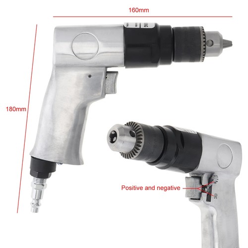 Pneumatic Drill High-speed Cordless Pistol Type Gun Drill Reversible ...