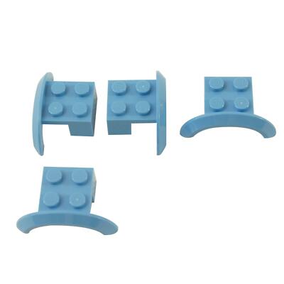 4 NEW LEGO Vehicle, Mudguard 4 x 2 1/2 x 1 with Arch Round Medium Blue ...