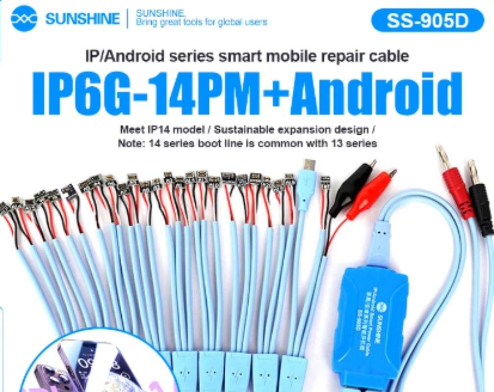 SS-905D Phone Power Cable for IPhone Android HUAWEI Power Cord ...