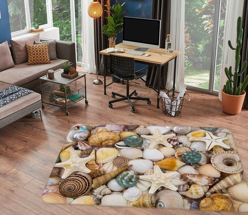 3D Starfish Conch Shell ZHUA581 Game Non Slip Rug Mat Photo Carpet Amy ...