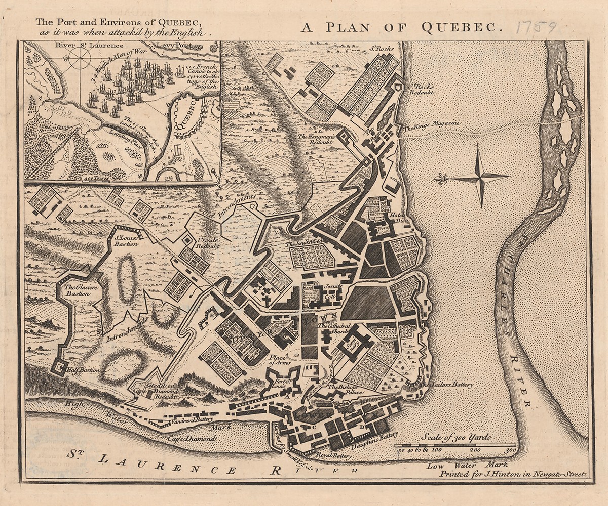 Old Quebec Map HISTORIX Vintage 1863 Montreal Quebec Canada Map Poster