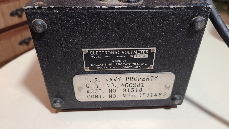 Ballantine Laboratories A.C. Volts Decibel model 643 Volt Meter tester ...