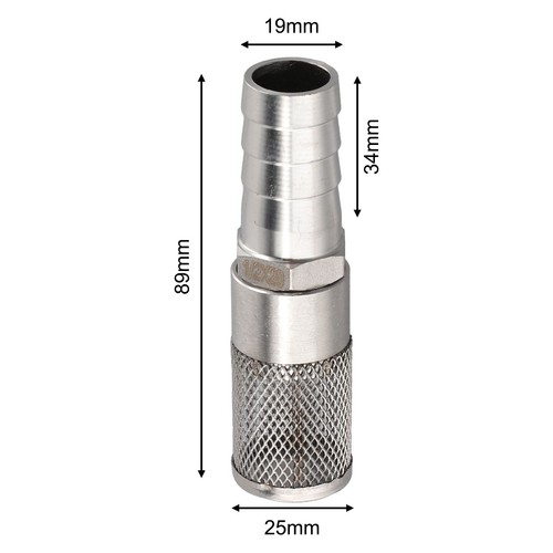 Stainless 3/4 in 19mm 20mm Hose Barb Filter Strainer Mesh Pipe Pump ...