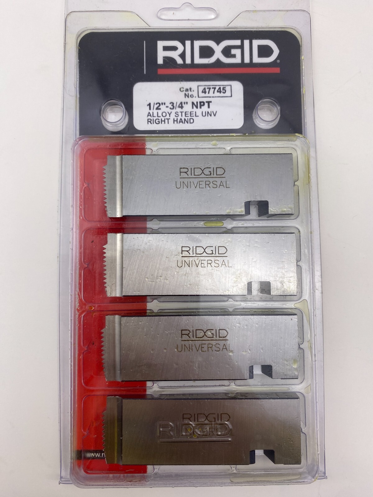 Ridgid 47745 Pipe Threading Replacement Dies,1/2"-3/4" Right Hand NPT ...