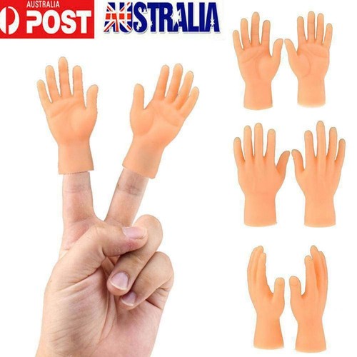 2/10Pcs Mini Tiny Small Hand Models Joke Finger Puppet Little Finger ...
