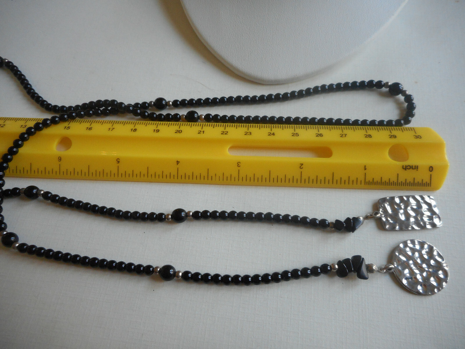 Silpada Sterling Silver Hammered Tags Onyx Bead Lariat Necklace N1467 ...