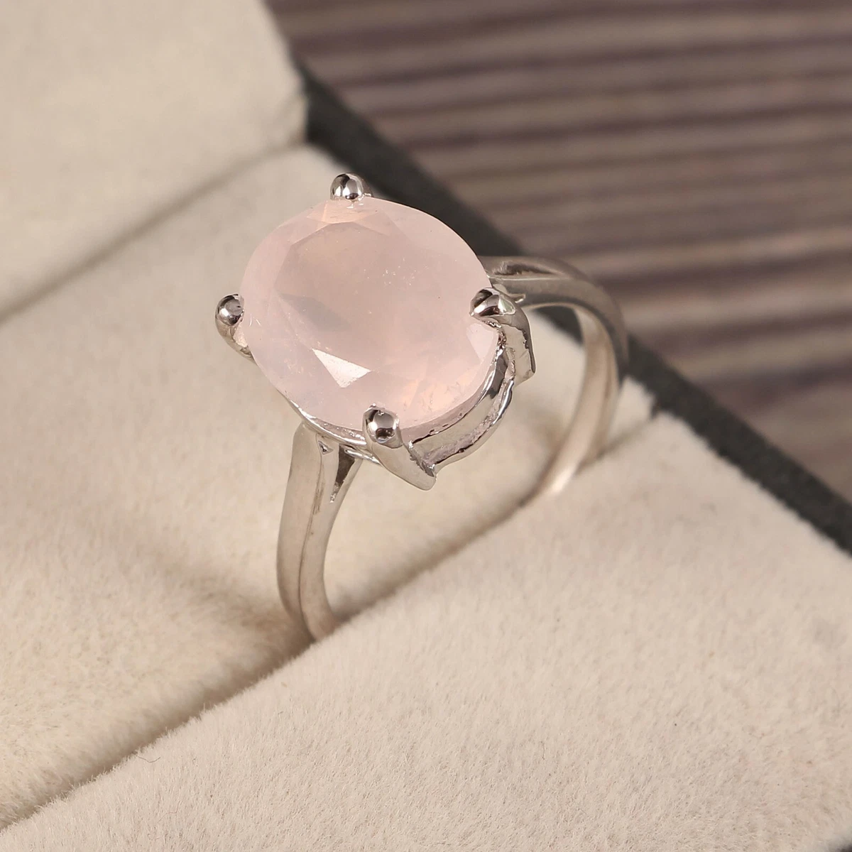 Rose Quartz Stacking Ring