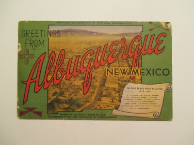 Albuquerque New Mexico Postcard Big Letter Large Letter Greeting NM | eBay