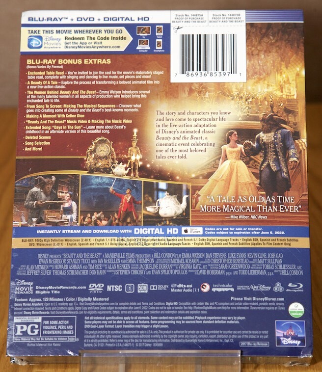 Beauty & The Beast (Emma Watson) Target Exclusive Digibook Blu Ray ...