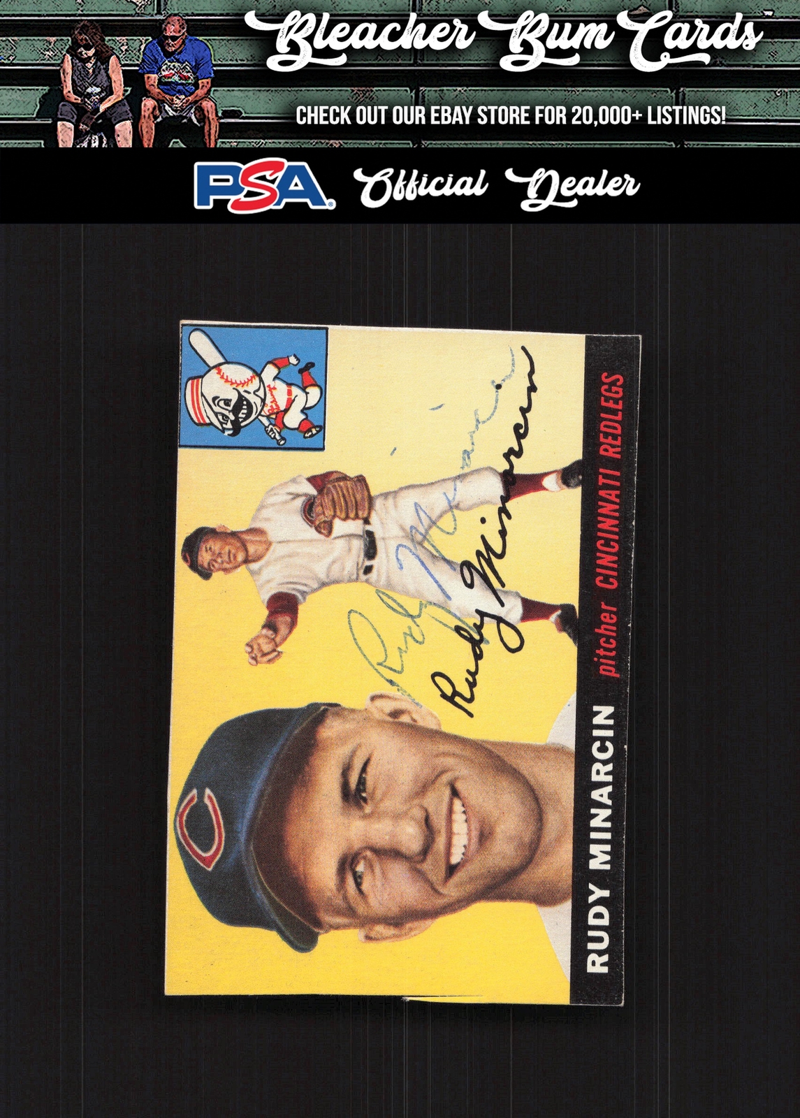 1955 Topps 174 Rudy Minarcin Auto Rookie Trimmed | eBay