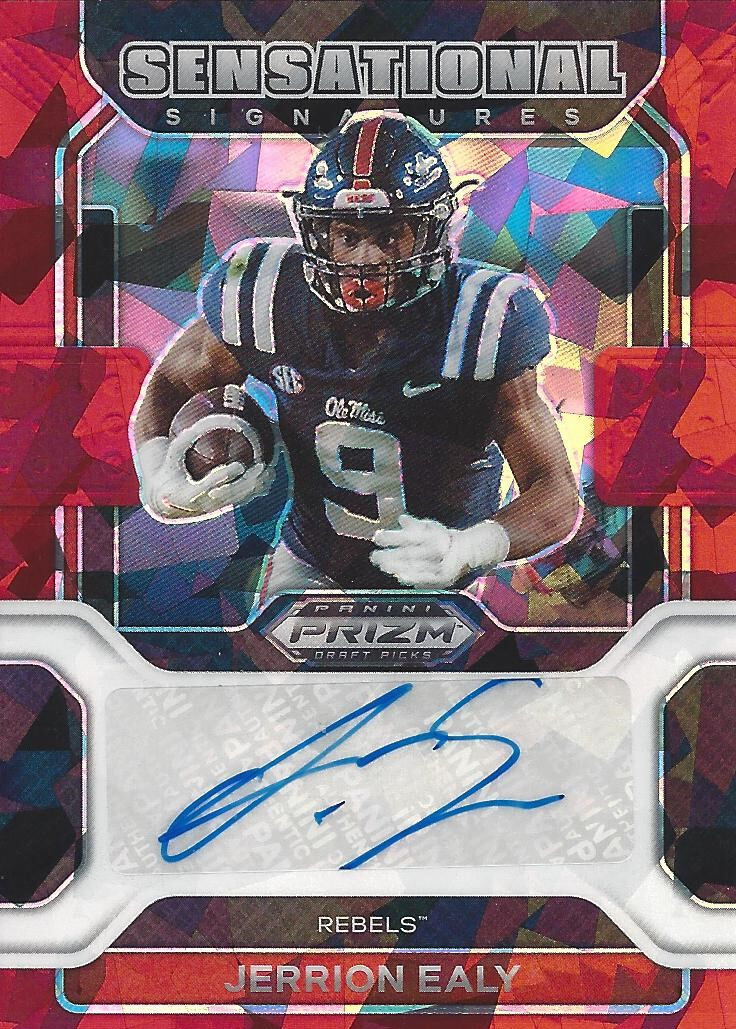 Jerrion Ealy 2022 Panini Prizm Draft Picks Sensational Signatures Red ...