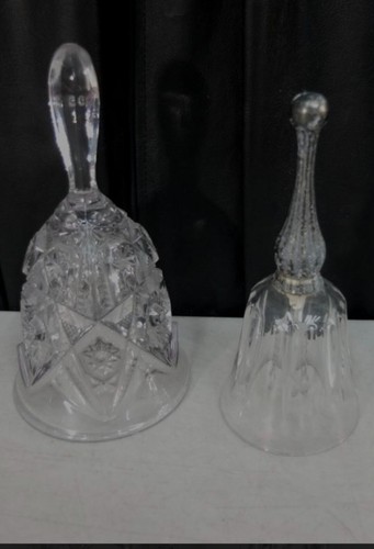 Vintage Crystal Cut Glass Decorative Bell lot of 2 | eBay