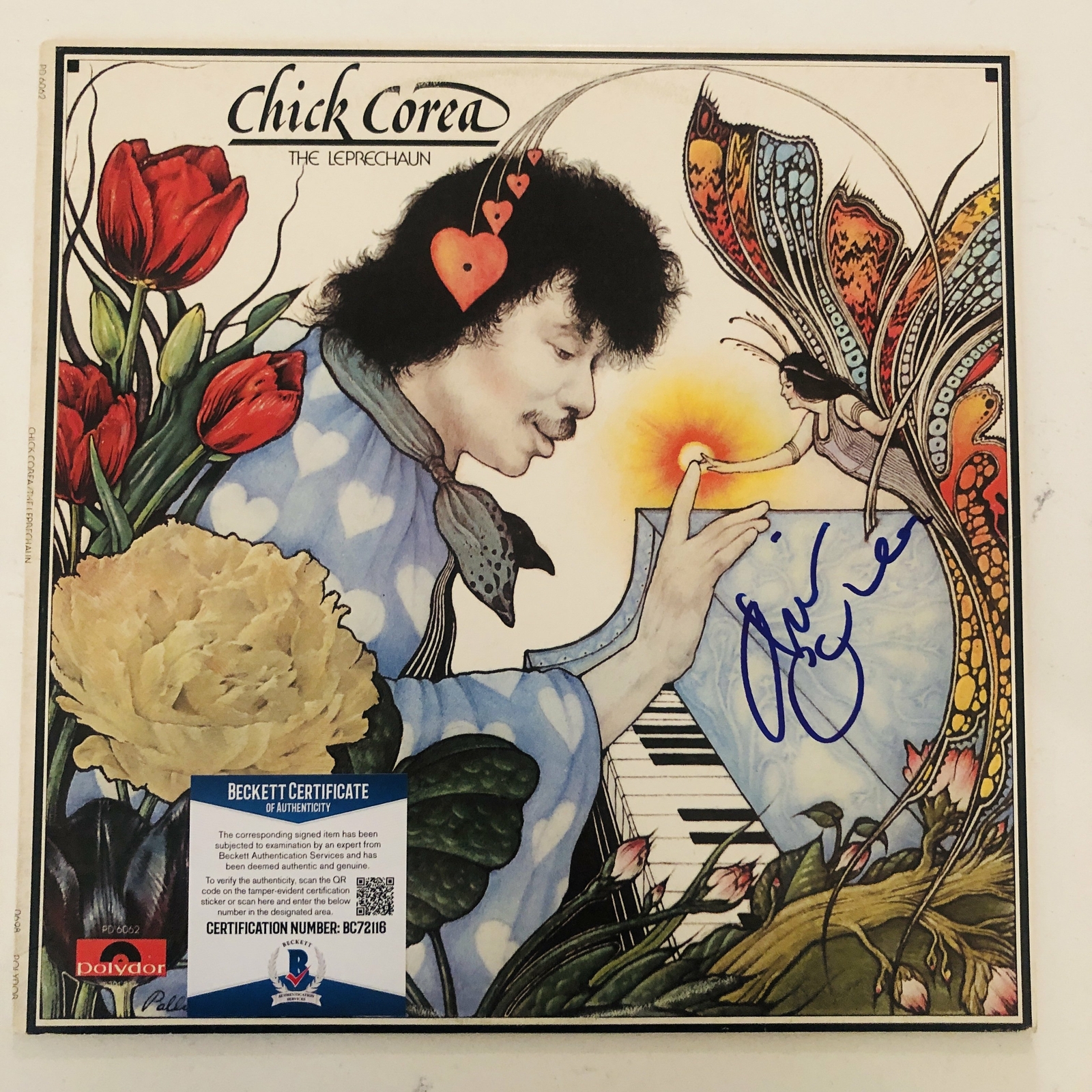 CHICK COREA Signed Autograph "The Leprechaun" Album Record LP Beckett ...