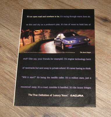 Acura Car AD 1998 Integra original ONE magazine clipping page ...