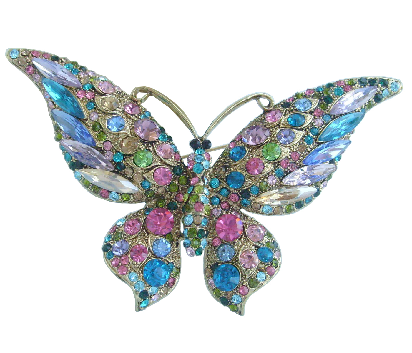 Unique Butterfly Animal Brooch Pin Multicolor Austrian Crystal Pendant ...