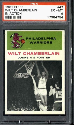 1961 Fleer #47 Wilt Chamberlain - PSA 6 (Rookie Card) | eBay