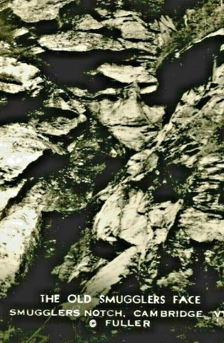 RPPC Postcard The Old Smugglers Face Smuggler's Notch Cambridge Vermont ...