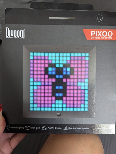 Boxed - Divoom Pixoo 16 Bluetooth Pixel Art Display with Charging Cable ...
