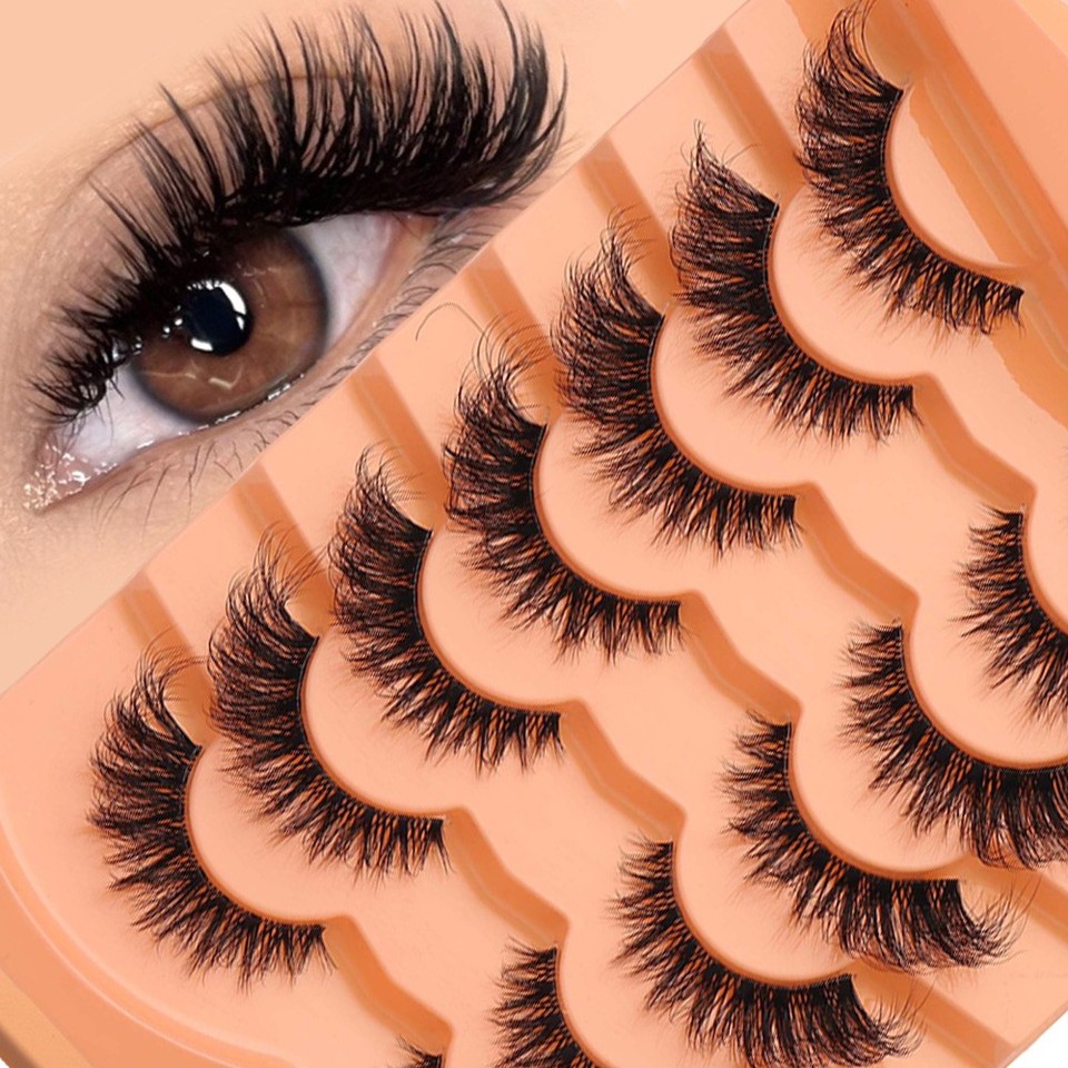 7 Pairs of Cat Eye Fox Eye Faux Mink False Eyelashes Sexy Eyelash ...