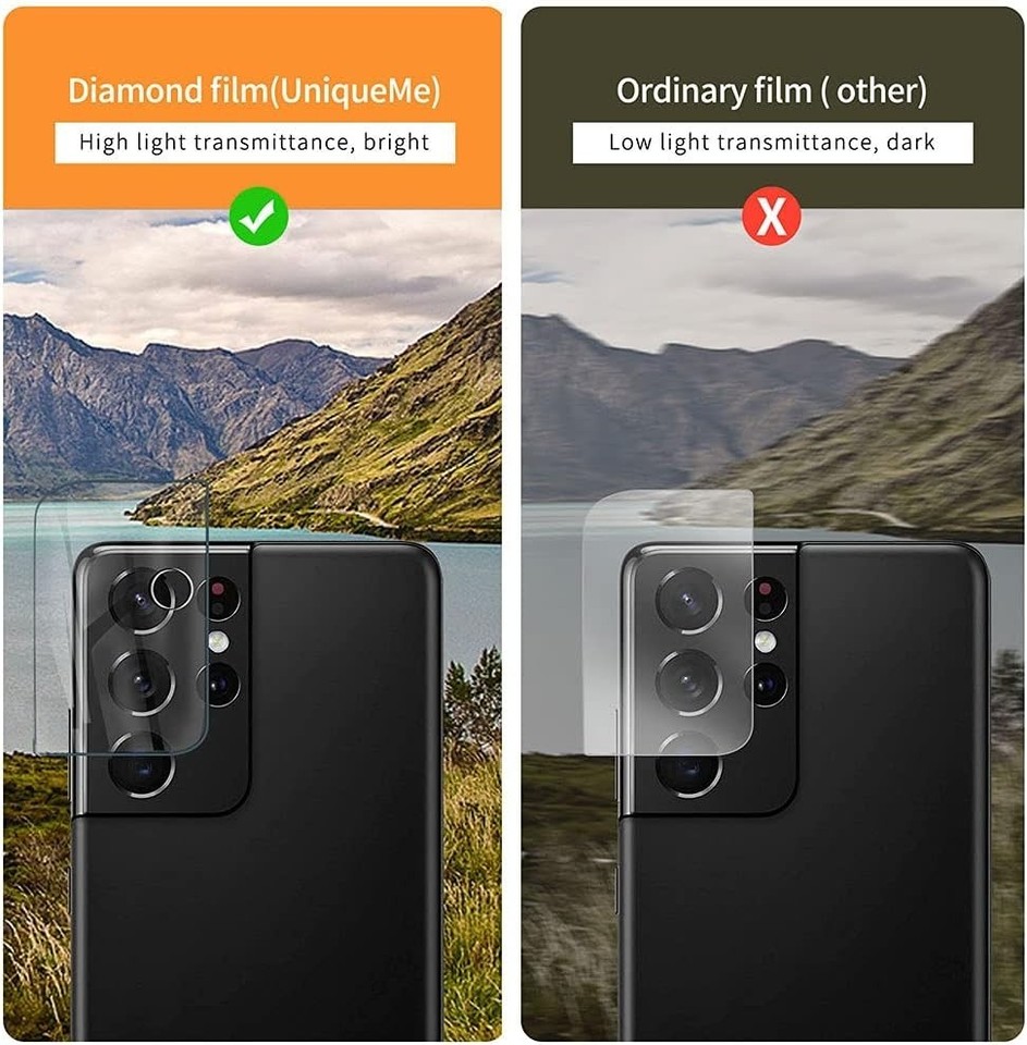 Samsung Galaxy S21 Ultra Screen Protector Tempered Glass HD Clear Full ...