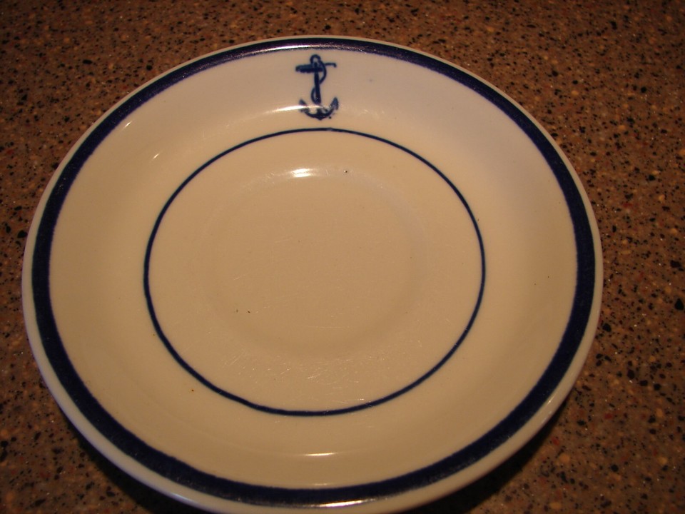 Vintage Shenango China Navy Fouled Anchor Mess Hall Plate Restaurant ...
