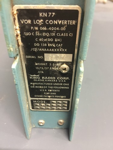 Bendix/King KN-77 VOR/Loc Converter . P/N 066-4004-00 | eBay