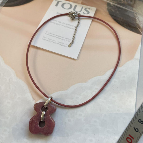 TOUS Pink Necklace 925 Silver Pendant Shape Bear Used EX limited From ...