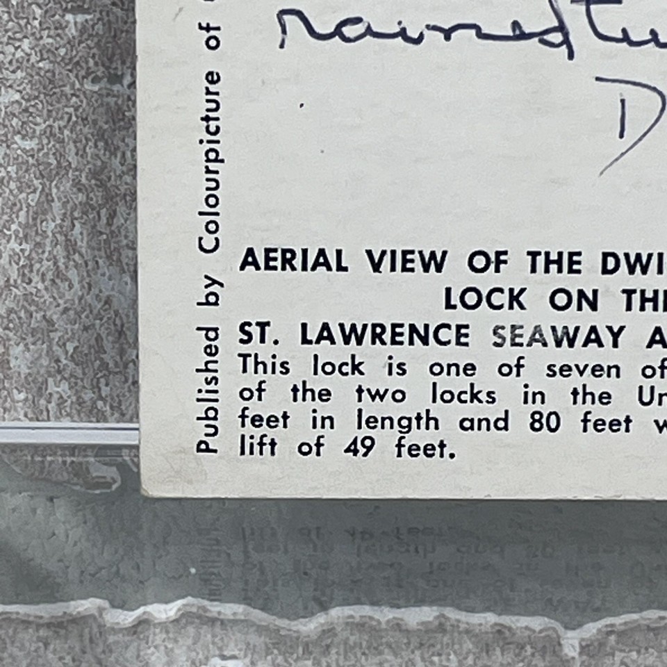 Massena, NY Aerial View Eisenhower Lock on St Lawrence Seaway Vintage ...