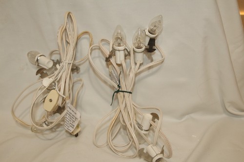 C7 LIGHT SETS 5 SOCKETS WITH LIGHT BULBS SET OF 2 FOR DEPT 56 LEMAX ...