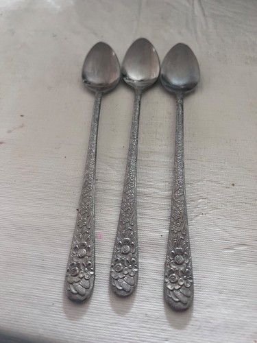 Viners of Sheffield 3 Stainless Repousse Ice Teaspoons | eBay
