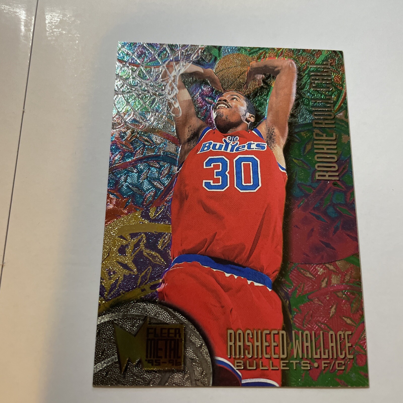 Rasheed Wallace Bullets 1995-96 Fleer Metal Rookie Roll Call #R-10 | eBay