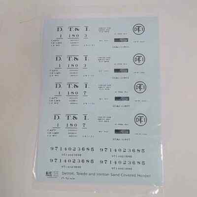 K-4 Decals O Scale Decals: Detroit Toledo & Ironton Sand Covered Hopper ...